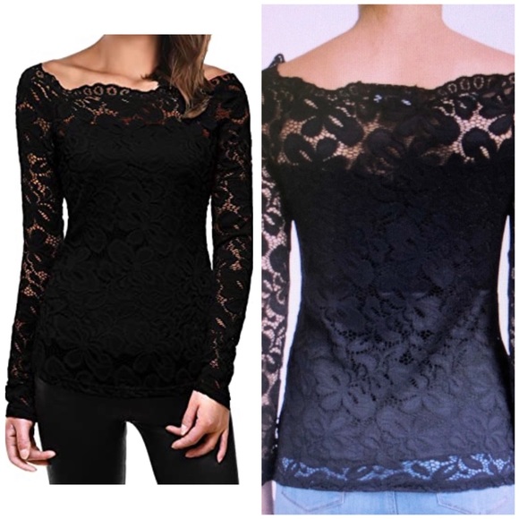 Adiva | Tops | Adiva Sexy Black Lace Pullover Top Size Xl Nwt | Poshmark